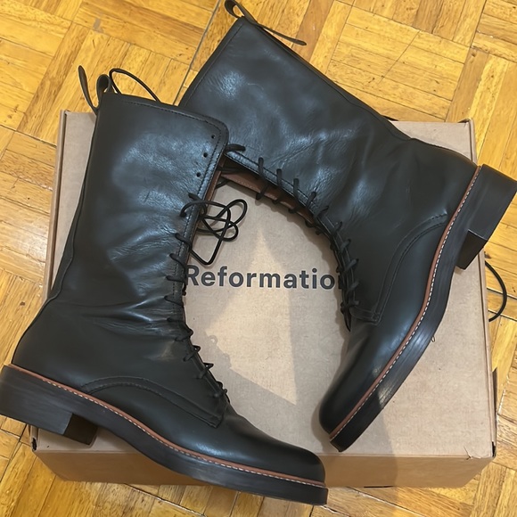 Reformation | Shoes | Reformation Ada Combat Boot Like New 3 Wears ...